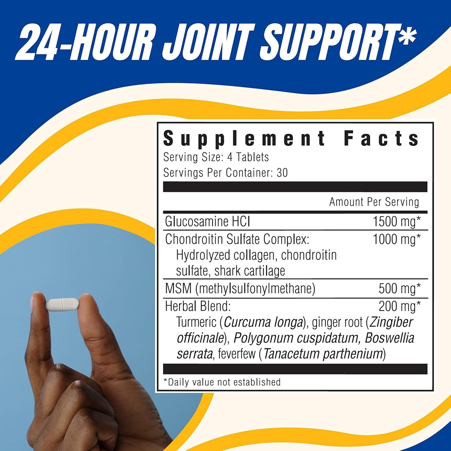 WHP Glucoflex 24 Hour 120 Tabs | Glucosamina + Condroitina para Articu ...